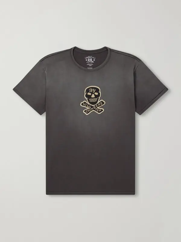 Ralph Lauren Appliquéd Cotton-jersey T-shirt