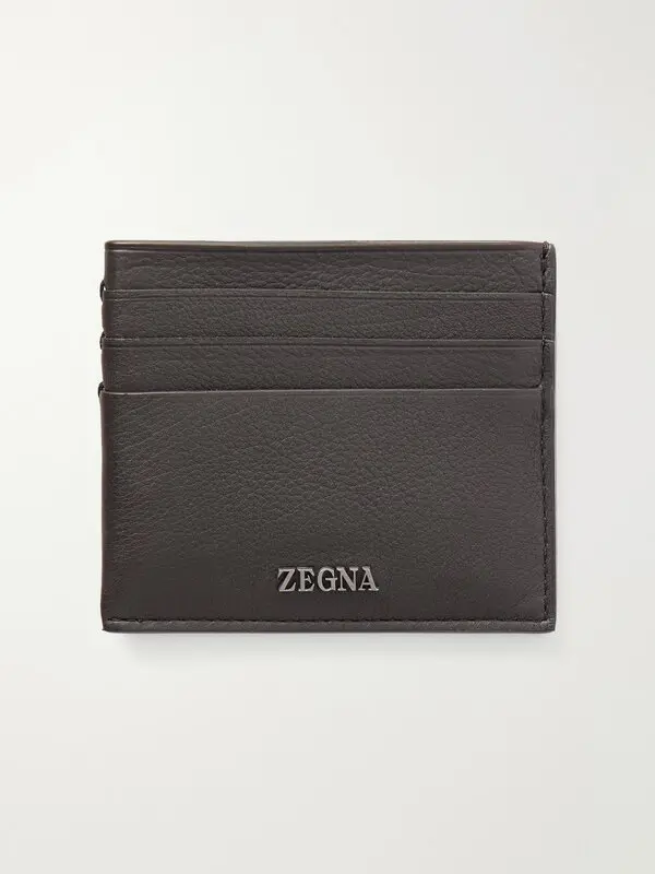 Zegna Secondskin Simple Logo-embellished Leather Billfold Wallet - Brown