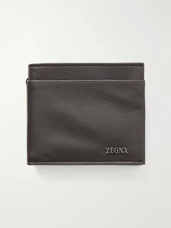 Zegna Secondskin Logo-embellished Leather Billfold Wallet - Brown