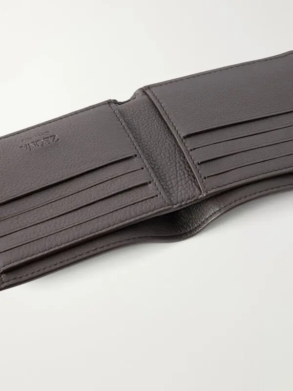 Zegna Secondskin Logo-embellished Leather Billfold Wallet