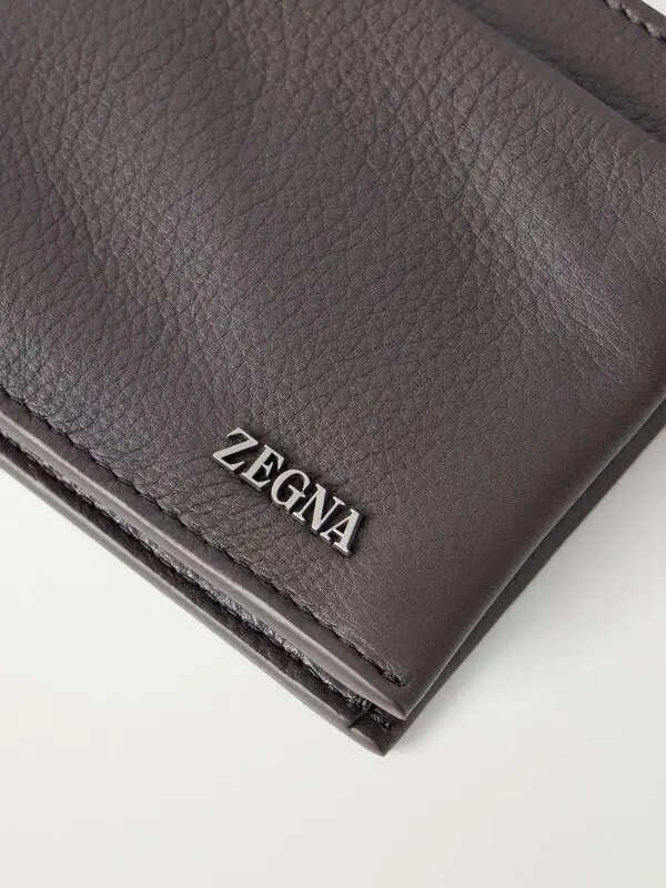 Zegna Secondskin Logo-embellished Leather Billfold Wallet - Dark Brown