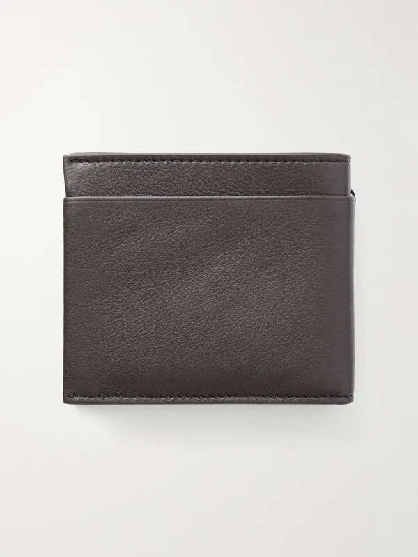 Zegna Secondskin Logo-embellished Leather Billfold Wallet - Dark Brown