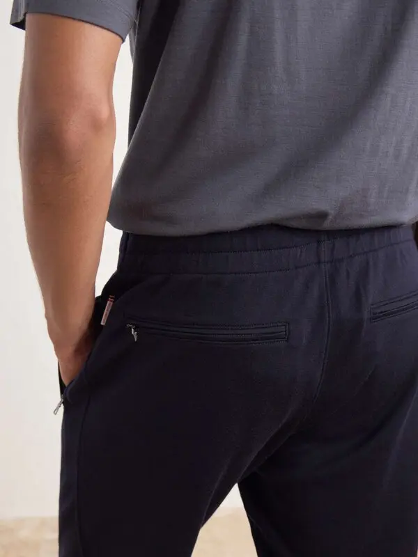 Orlebar Brown Struma Tapered Cotton-jersey Sweatpants - Navy