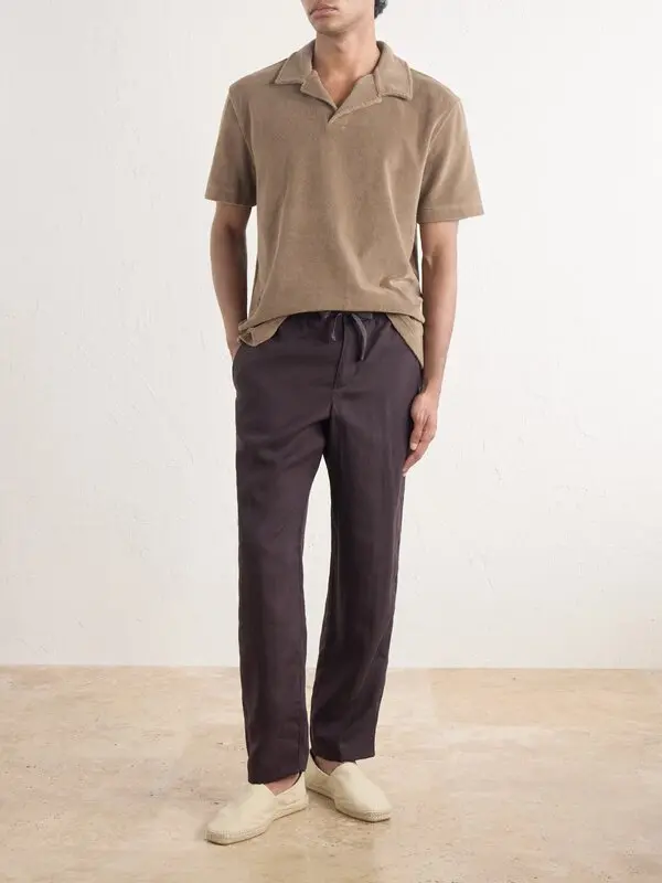 Orlebar Brown Cotton-terry Polo-shirt - Brown