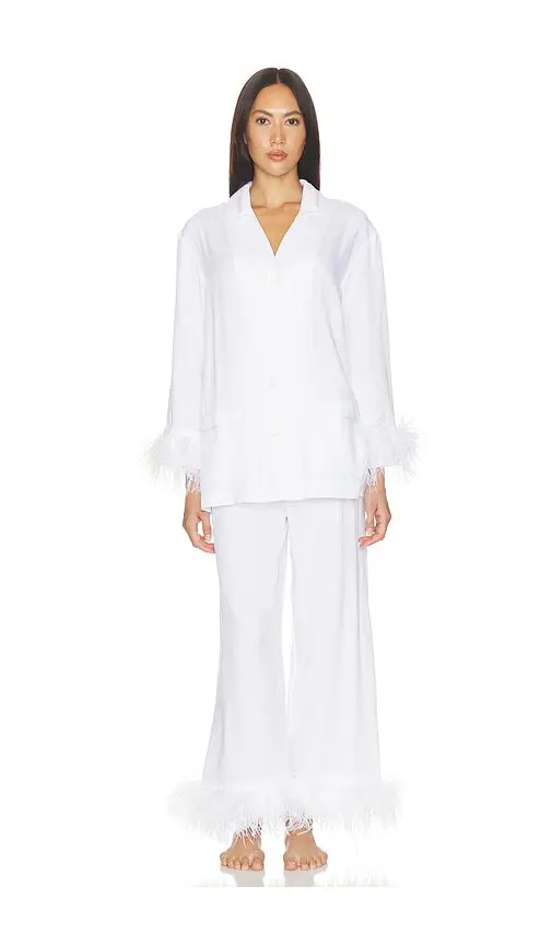 Sleeper Party Pajama Set With Detachable Feathers
