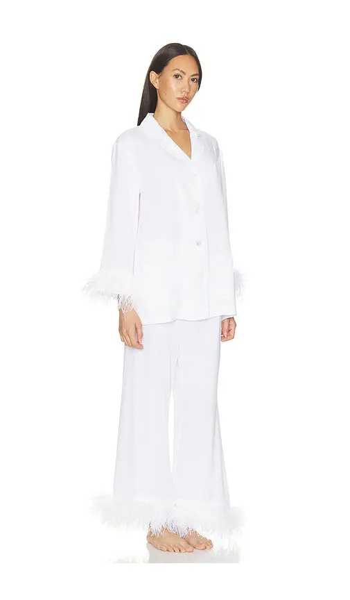 Sleeper Party Pajama Set With Detachable Feathers