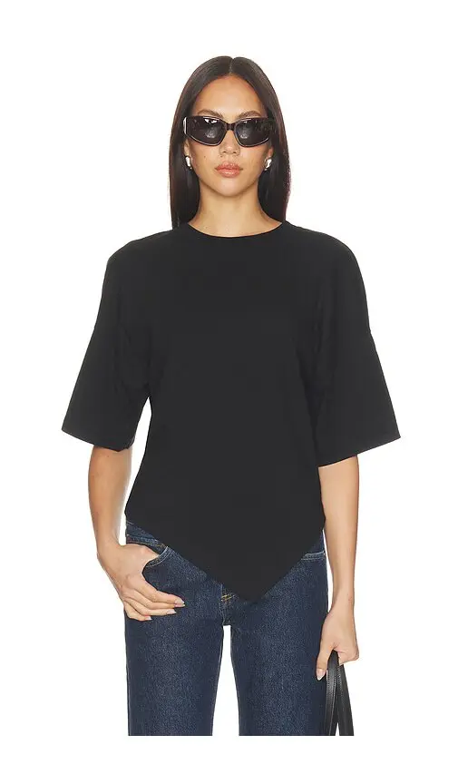 Enza Costa Supima Structured Jersey Assymetrical Tee