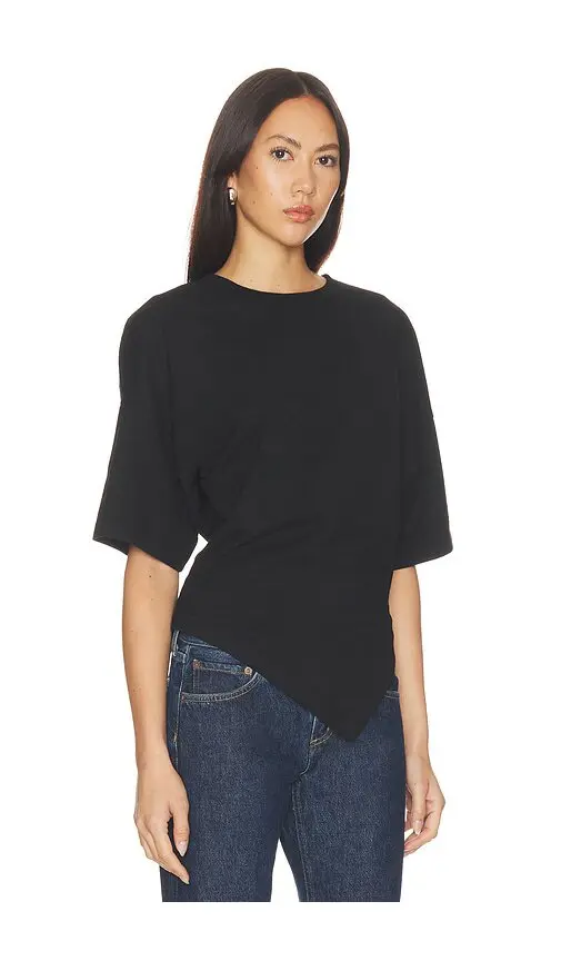 Enza Costa Supima Structured Jersey Assymetrical Tee