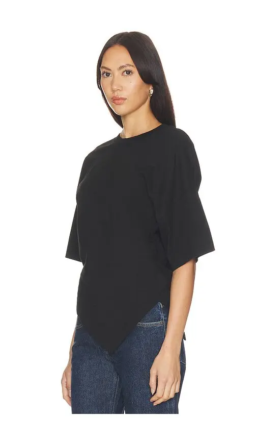 Enza Costa Supima Structured Jersey Assymetrical Tee