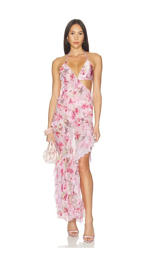 PatBO Orchid Bloom Long Dress