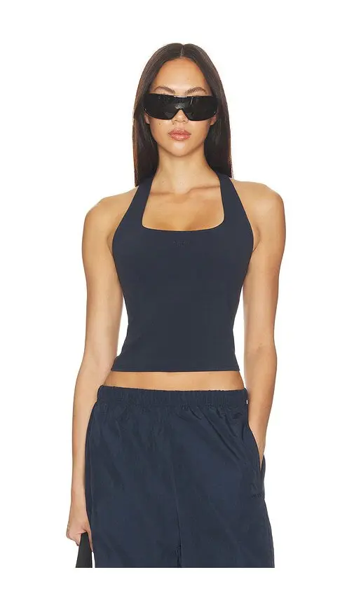 Vuori Alltheform Logo Tank Top In Navy