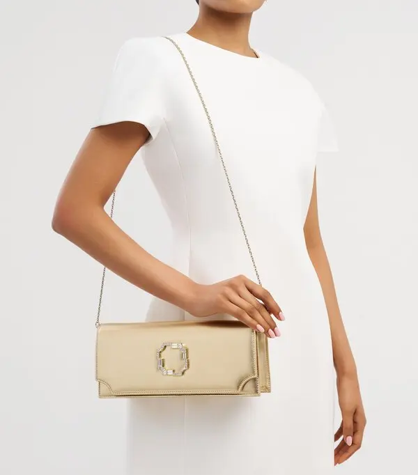 MALONE SOULIERS Metallic Leather Vivien Clutch Bag