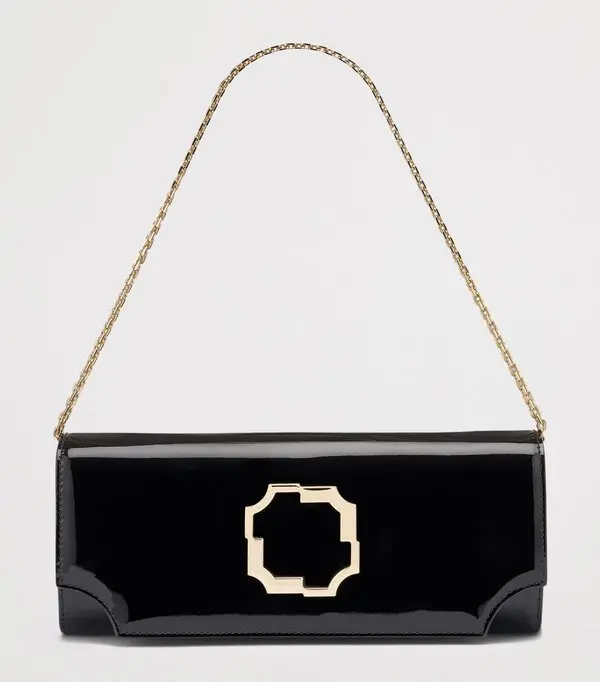 MALONE SOULIERS Patent Leather Vivien Chain Wallet