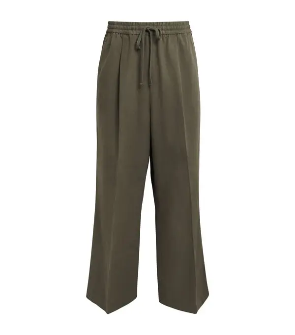 Fear Of God Cotton Pleated Drawstring Trousers - Green