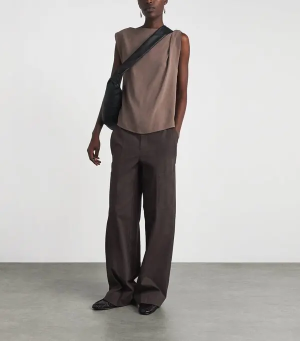 Vince Stretch-cotton Panelled Trousers
