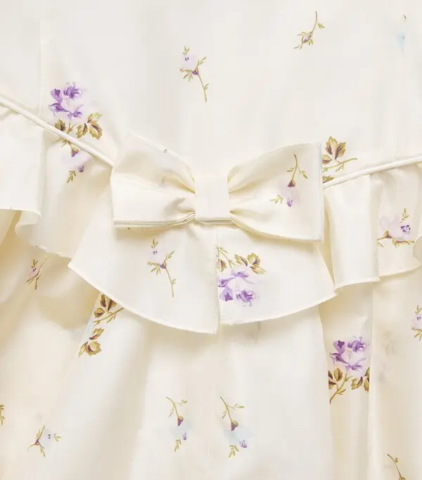 Alessandra Rich Silk Floral Midi Dress