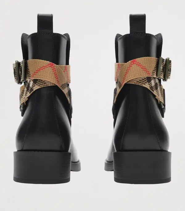 Burberry Leather Huntley Ankle Boots