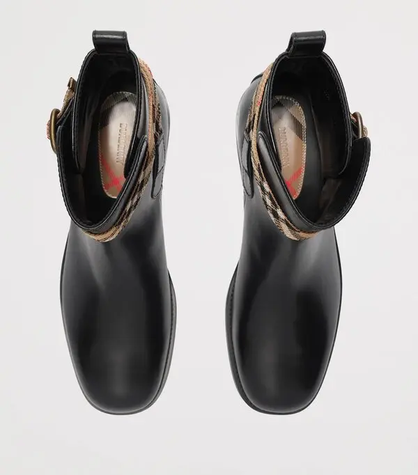 Burberry Leather Huntley Ankle Boots