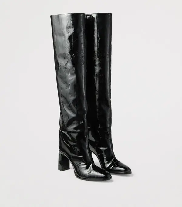 JIMMY CHOO Caly 85 Leather Over-the-knee Boots