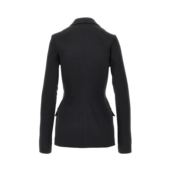 Dolce & Gabbana Stretch Wool Fitted Double-breasted Jacket