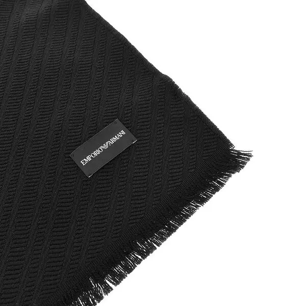 Emporio Armani Jacquard Wool Scarf