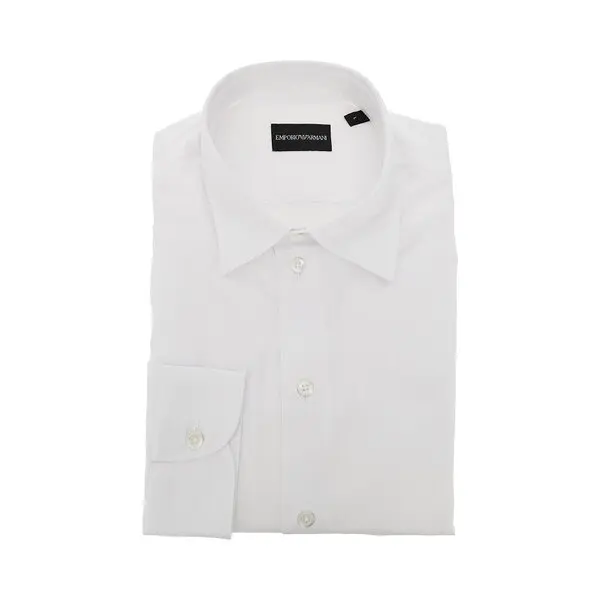 Emporio Armani Micro-textured Cotton Shirt