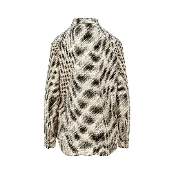 Balenciaga Silk Crêpe Shirt With Monogram Print
