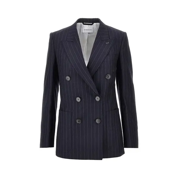Givenchy Pin-striped Wool Double-breasted Blazer