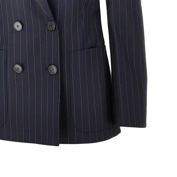 Givenchy Pin-striped Wool Double-breasted Blazer