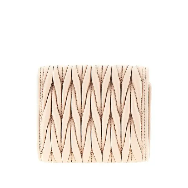 Miu Miu Matelassé Nappa Leather Twi-fold Wallet