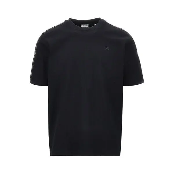 Burberry T-hirt Con Profili Check - Black