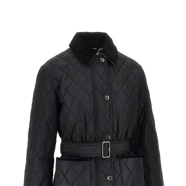 Burberry Quilted Nylon Jacket With Check Lining