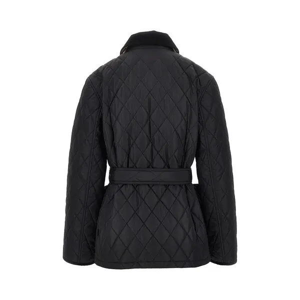 Burberry Quilted Nylon Jacket With Check Lining