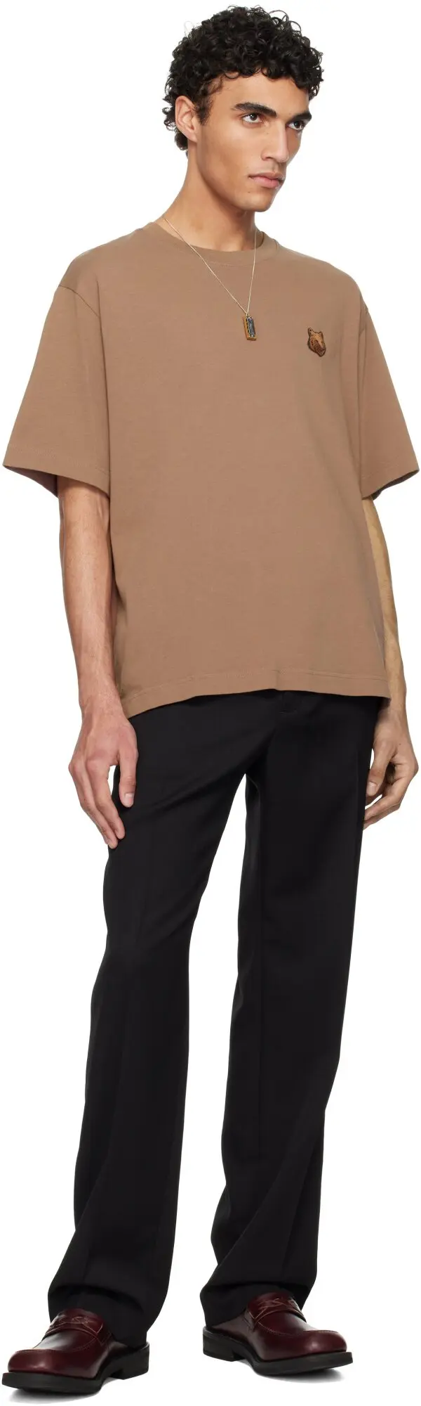 Maison Kitsuné Bold Fox Head Patch Crewneck T-shirt