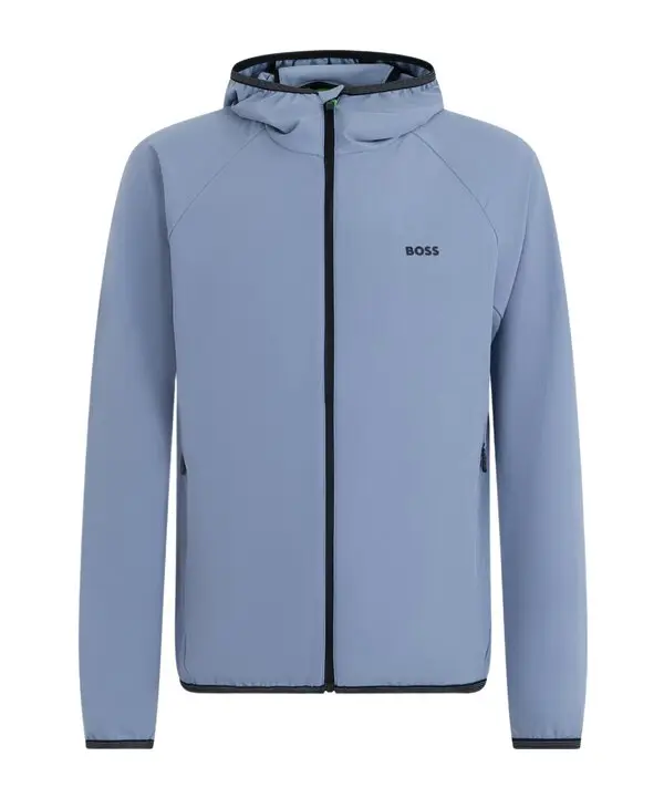 Hugo Boss Long-sleeved Hooded Casual Jacket With Chest Lettering