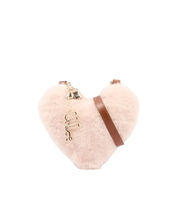 Chloé Heart-shaped Faux-shearling Shoulder Bag