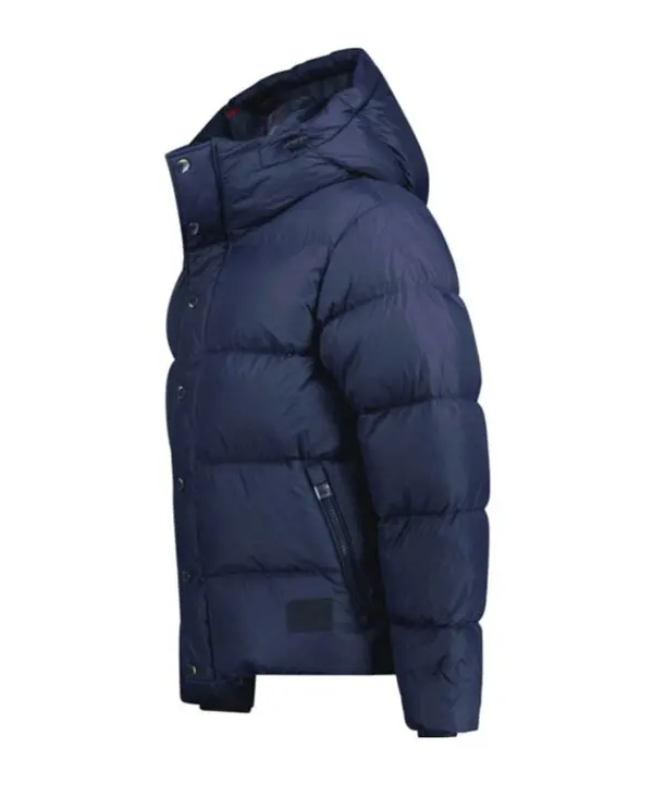 Burberry Hooded Down Jacket With Snap Fastening
