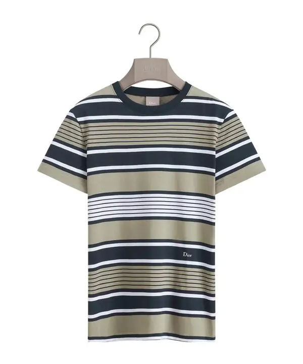 Dior Dioriviera Striped T-shirt, Relaxed Fit - Black