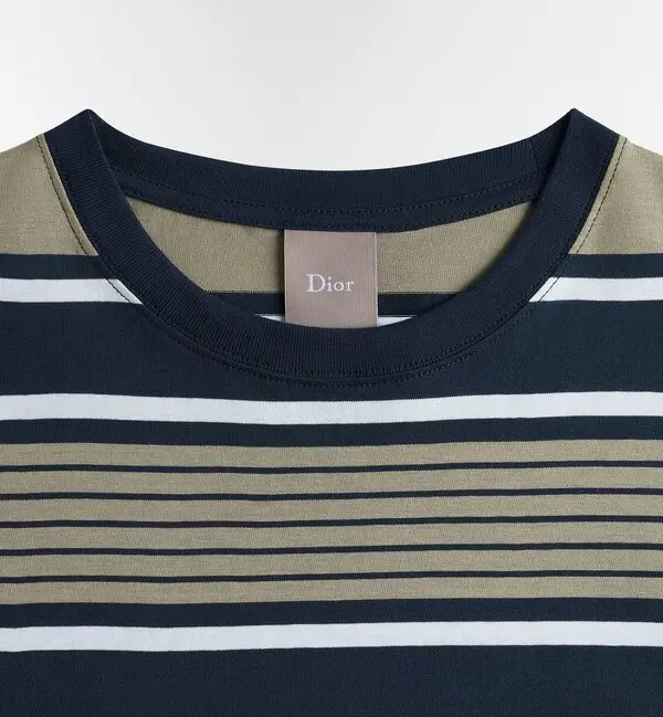 Dior Dioriviera Striped T-shirt, Relaxed Fit - Black