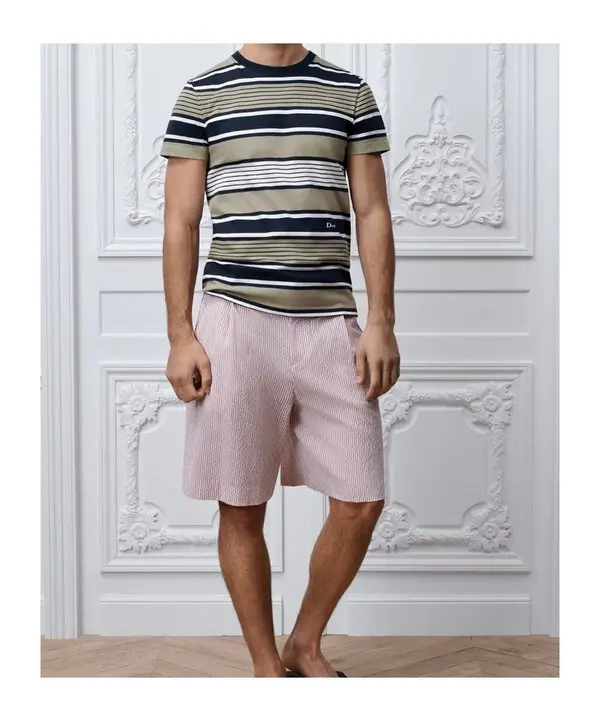 Dior Dioriviera Striped T-shirt, Relaxed Fit - Black