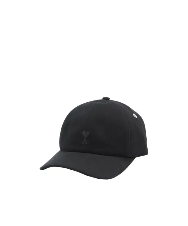 AMI Paris Logo Embroidered Curved Peak Cap