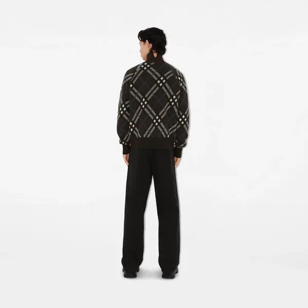 Burberry Check Zip-up Cardigan - Comfortable Brown