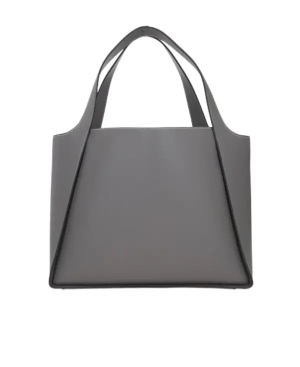 Stella McCartney Logo Perforated Top Handle Bag - Gray