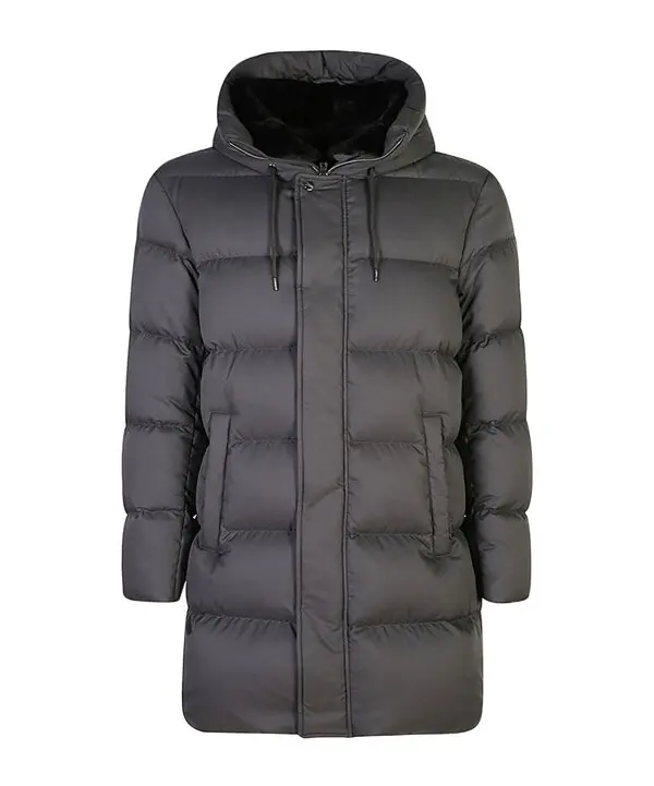 Herno High-neck Hooded Drawstring Puffer Coat