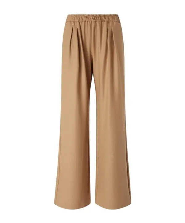 Pinko Pleated Elastic-waist Wide-leg Trousers