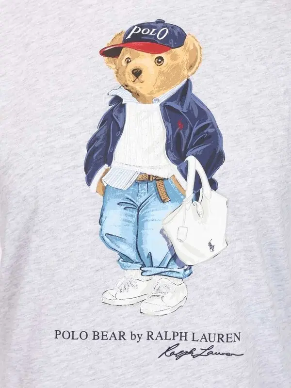 Polo Ralph Lauren Polo Bear Print T-shirt - Light Smoke Heather