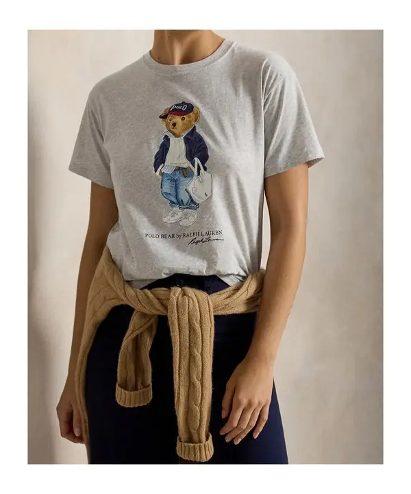 Polo Ralph Lauren Polo Bear Print T-shirt - Light Smoke Heather