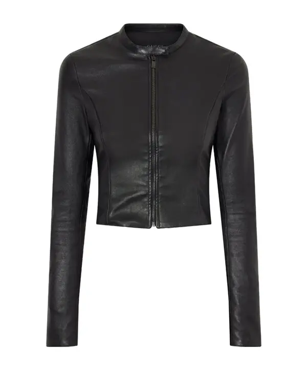 Gucci Lightweight Stretch Leather Jacket - Black