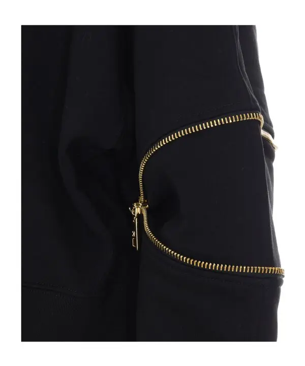 Elisabetta Franchi Logo Printed Zip-detailed Crewneck Sweatshirt