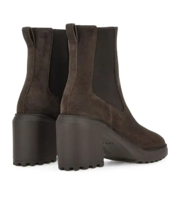 Hogan Round Toe Ankle Boots - Black